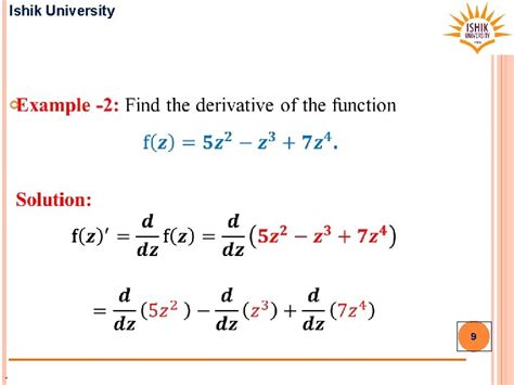 Engineering Mathematics Lecture 4 Derivatives Of A Function