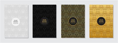 민족 표지 수직 템플릿의 집합입니다 3d 패턴 부족 황금 질감 보도 용지가 있는 빈티지 구호 기하학적 배경의 컬렉션 동양 아시아 인도 멕시코 아즈텍 모티프 0명에 대한 스톡