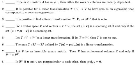 Solved If The M X N Matrix A Has M N Then Either The Chegg
