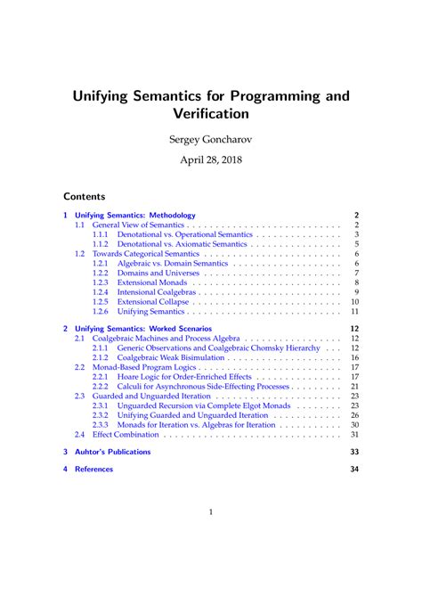 Pdf Unifying Semantics For Programming And Verification