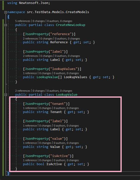 Json Access Properties In Model C Stack Overflow