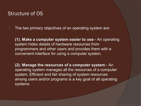 Presentation On Operating System PPT