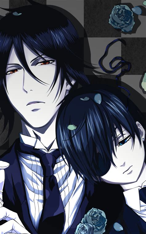 Anime Black Butler Ciel Phantomhive Sebastian Michaelis 800x1280