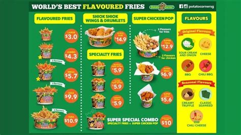 Potato Corner Menu Singapore And Updated Prices April 2025