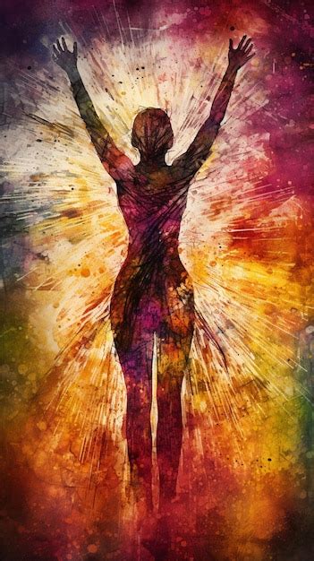 Premium Ai Image A Colorful Painting Of A Woman With The Word God On It