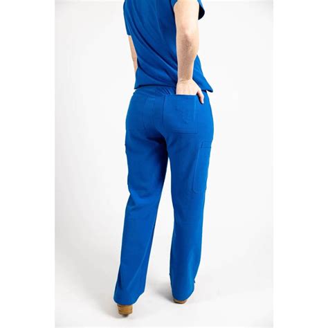 The Bodie Womens Royal Blue Medical Scrub Pants Regular Fit