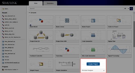 Create A Blockset Project Matlab And Simulink