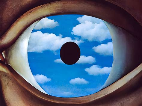 Rene Magritte The False Mirror Magritte Aesthetic Blue Magritte