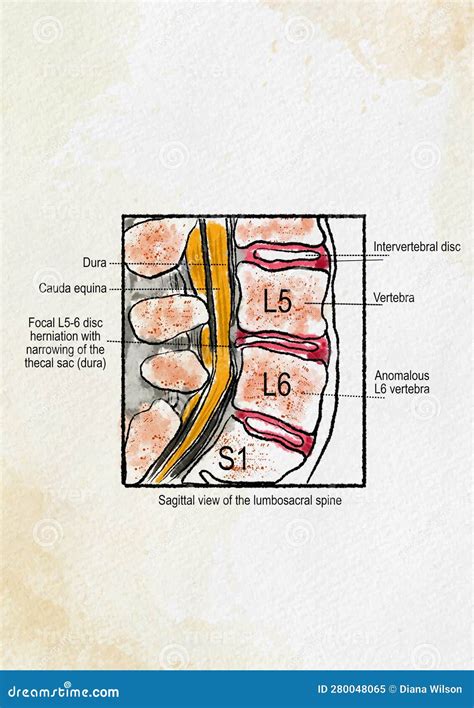 Laminectomy Surgical Procedure Showing Sagittal View Of The Lumbosacral