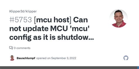 Mcu Host Can Not Update Mcu Mcu Config As It Is Shutdown After System Resetstart · Issue
