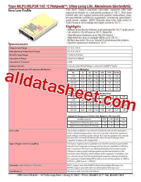 MLPS M EA C Datasheet PDF Cornell Dubilier Electronics