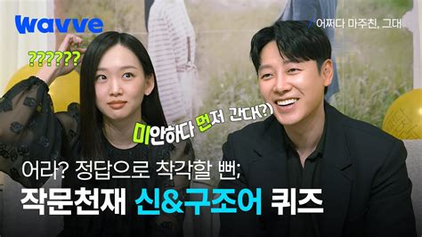 미먼 미안하다 먼저 간다 어쩌다 마주친 N행시 천재의 신and구조어 퀴즈 어쩌다 마주친 그대 웨이브