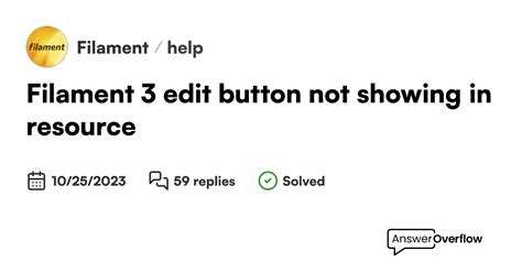 Filament 3 Edit Button Not Showing In Resource Filament