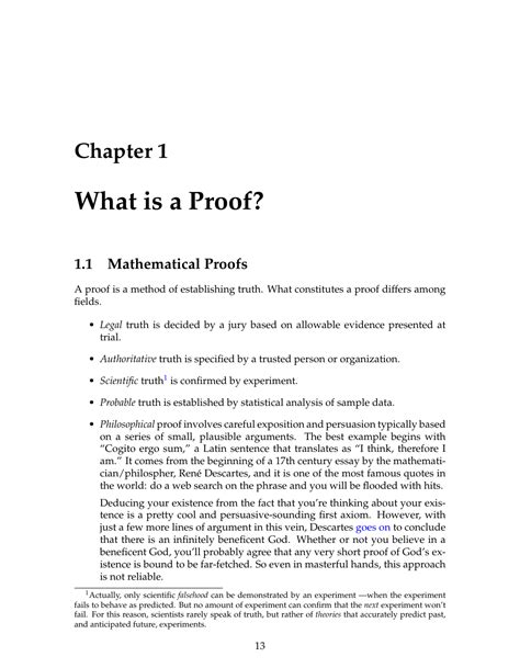 What Is A Proof Chapter 1 1 1 Mathematical Proofs