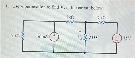 Solved Use Superposition To Find V In The Circuit Below Chegg