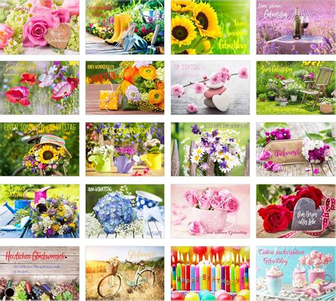 Edition Seidel Set Exclusivo Premium Geburtstagskarten Con Sobre Tarjeta De Felicitaci N De