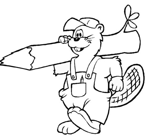 Beaver Coloring Pages Coloringlib