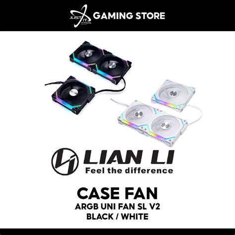 LIAN LI UNI FAN SL SL V2 SLV2 UNIFAN ARGB FAN BLACK WHITE