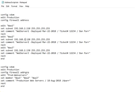 Bulk Addition Of Ip Address Objects On Fortigate Using Csv And Powershell Granitedan