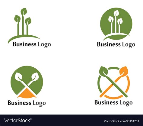 Tree Leaf Icon Design Template Royalty Free Vector Image