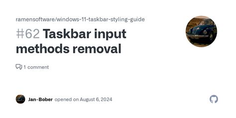 taskbar input methods removal · issue 62 · ramensoftware windows 11 taskbar styling guide · github