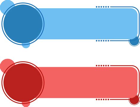 Blue And Red Text Label Box HD Transparent Vector 16527597 Vector Art