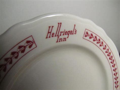 Hellriegels Inn Salad Plate Restaurant Ware Homer Laughlin Red