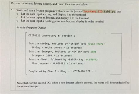 solved review the related lecture note s and finish the