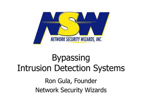 Ppt Bypassing Intrusion Detection Systems Powerpoint Presentation