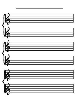 Adaptive Blank Staff Paper Sheet Music By Carlee Janes TPT
