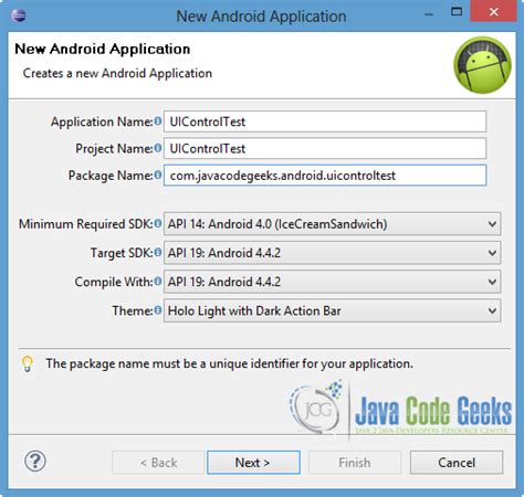 Android User Interface Controls Example Java Code Geeks