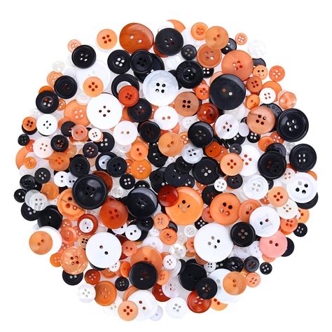 Megoogo 300 350 Pcs Halloween Craft Buttons Mixed Color Assorted Sizes