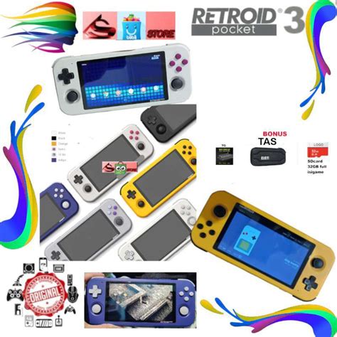 Jual Retroid Pocket 3 Handheld Retro Game Android 11 System 3gb 32