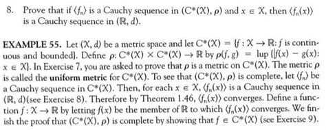 Solved Prove That If Fn ﻿is A Cauchy Sequence In