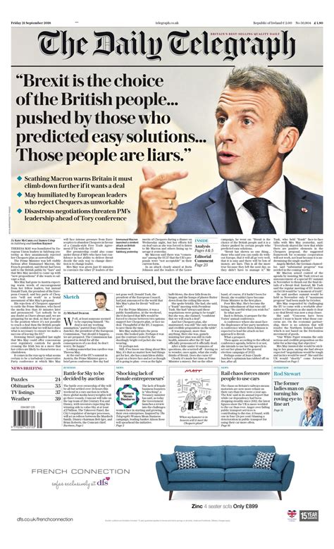 Bbc News Uk On Twitter Fridays Telegraph “‘brexit Is The Choice