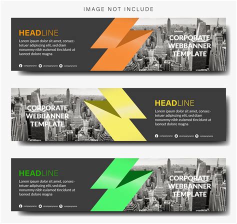 Horizontal Banner Set With Zigzag Design 696769 Vector Art At Vecteezy