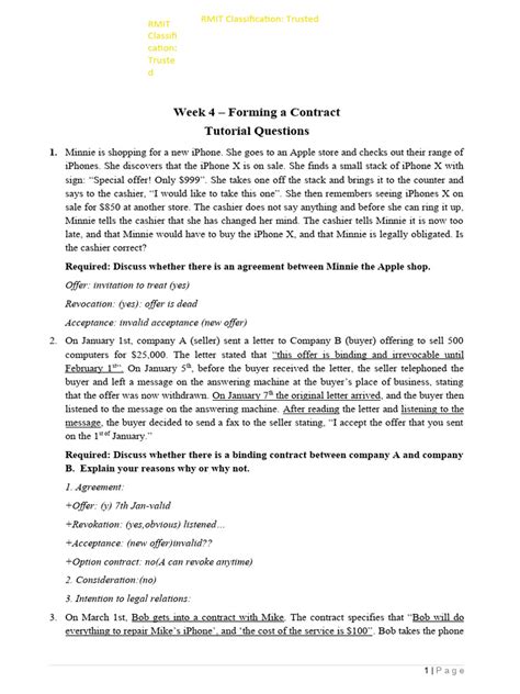 Week 4 Tutorial Questions Done Download Free Pdf I Phone