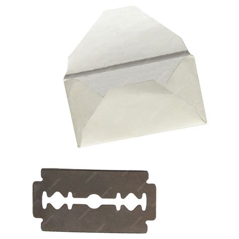 Premium Photo Razorblade Isolated Over White