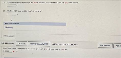 Solved A Find The Current In A Through A 0 360 H