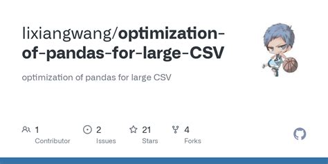 GitHub Lixiangwang Optimization Of Pandas For Large CSV Optimization
