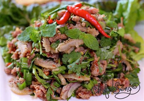Laab The Lao National Dish Chef Seng