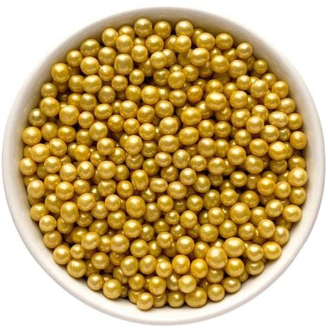 Candy Sprinkles Edible Dragees 1kilo Gold Dragees 3mm Food