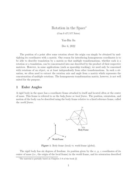 Rotation In The Space Pdf Eigenvalues And Eigenvectors Matrix