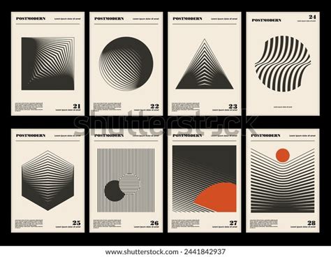 작품 포스터 대담한 기하학적 모양과 벡터 스톡 벡터로열티 프리 2441842937 Shutterstock