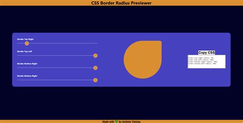 GitHub Antonvinicius Css Border Radius Previewer Simple Application Made In ReactJS To