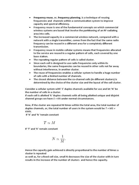 Frequency Reuse Pdf Cellular Network Radio
