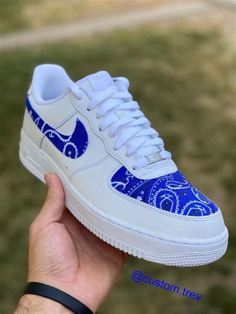 Bandana Custom Nike Air Force 1 Af1 Custom Shoes Etsy Fresh Shoes