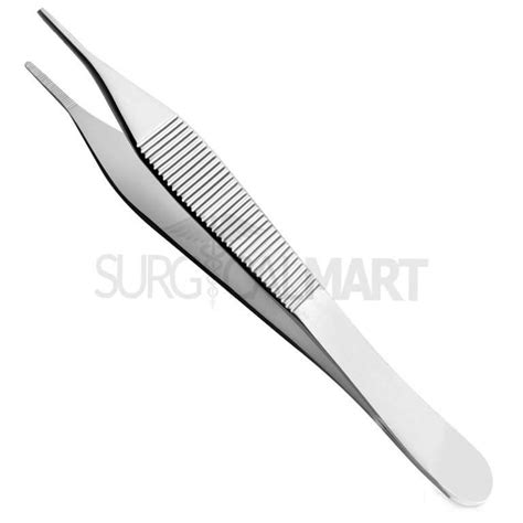 Adson Dressing Forceps 6 Straight Serrated Tip Surgical Mart