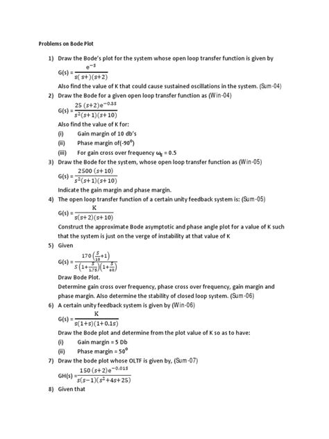 Problems On Bode Plot Pdf Electrical Circuits Electronic Circuits