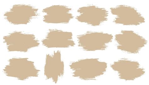 벡터 잉크 브러시 스트로크 배너 템플릿 컬렉션 집합 프리미엄 벡터